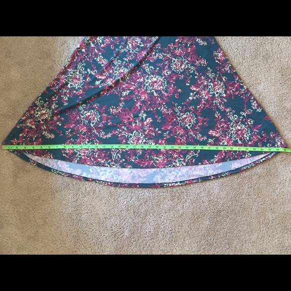 LuLaRoe | Skirts | Small Azure Skirt Teal And Mauve Maroon | Poshmark